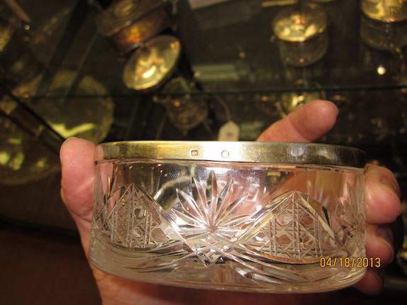 Bonhams : A Russian parcel 84 standard silver and cut-glass vanity set ...