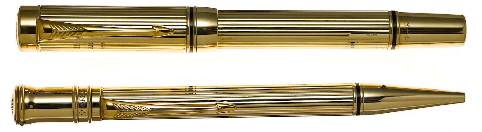 Bonhams : PARKER Duofold Presidential 18K Solid Yellow Gold Fountain ...