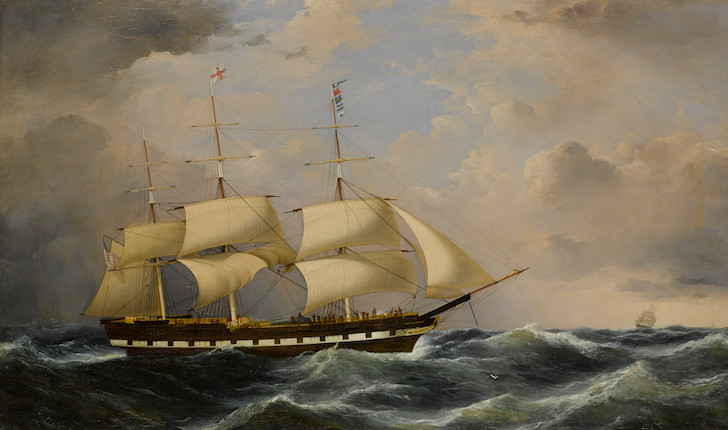 Bonhams : Samuel Walters (British, 1811-1882) The packet ship Andrew ...