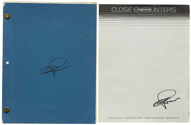 Bonhams : A script for Close Encounters of the Third Kind