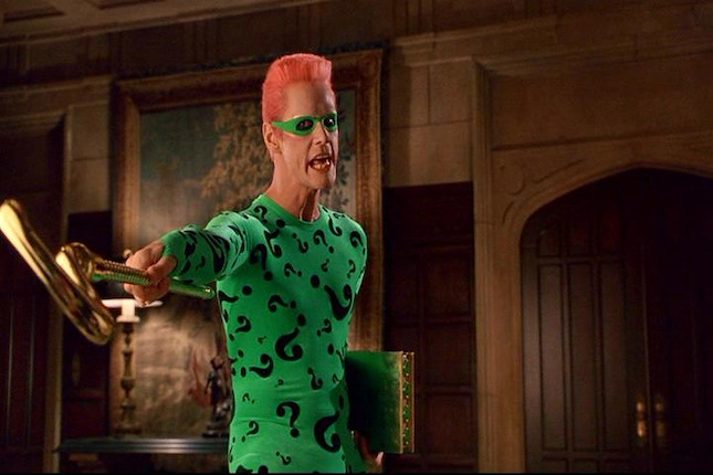 Bonhams : A Jim Carrey Riddler cane from Batman Forever