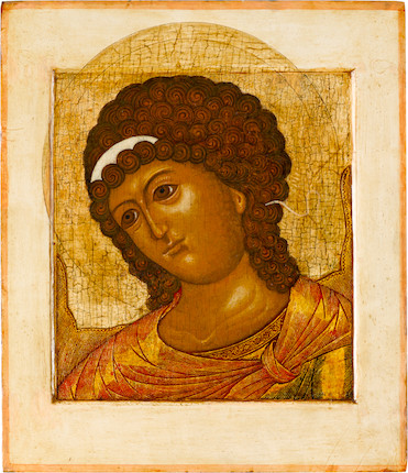 Bonhams : A Triptych icon with Christ Emanuel and ArchangelsRussia ...