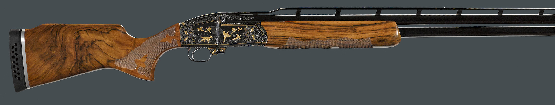 Bonhams : A gold inlaid 12 gauge Ljutic Bi-gun over/under shotgun ...