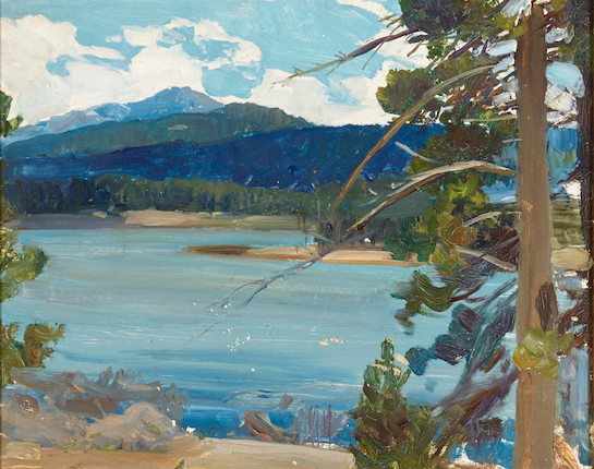 Bonhams : Frank Tenney Johnson (American, 1874-1939) Wyoming Landscape ...