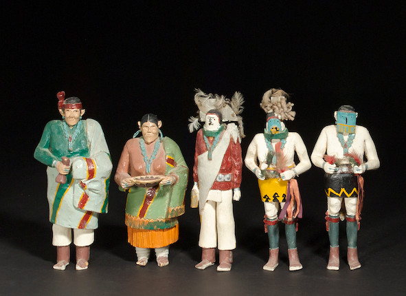 Bonhams : A Navajo set of Yeibichai Dancers