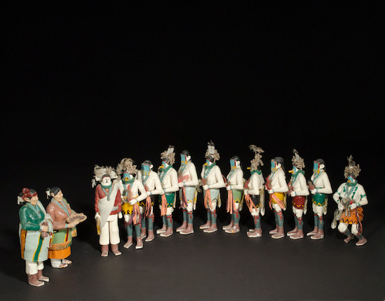 Bonhams : A Navajo set of Yeibichai Dancers
