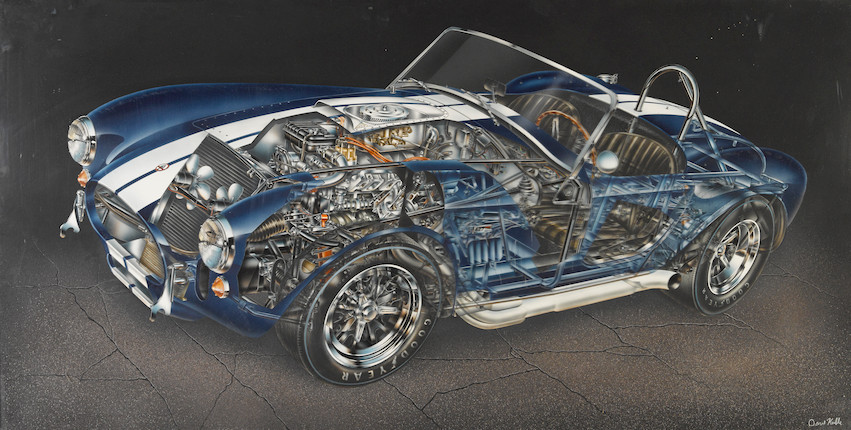 Bonhams : David Kimble original artwork cutaway of a 1965 Cobra 427 S/C ...