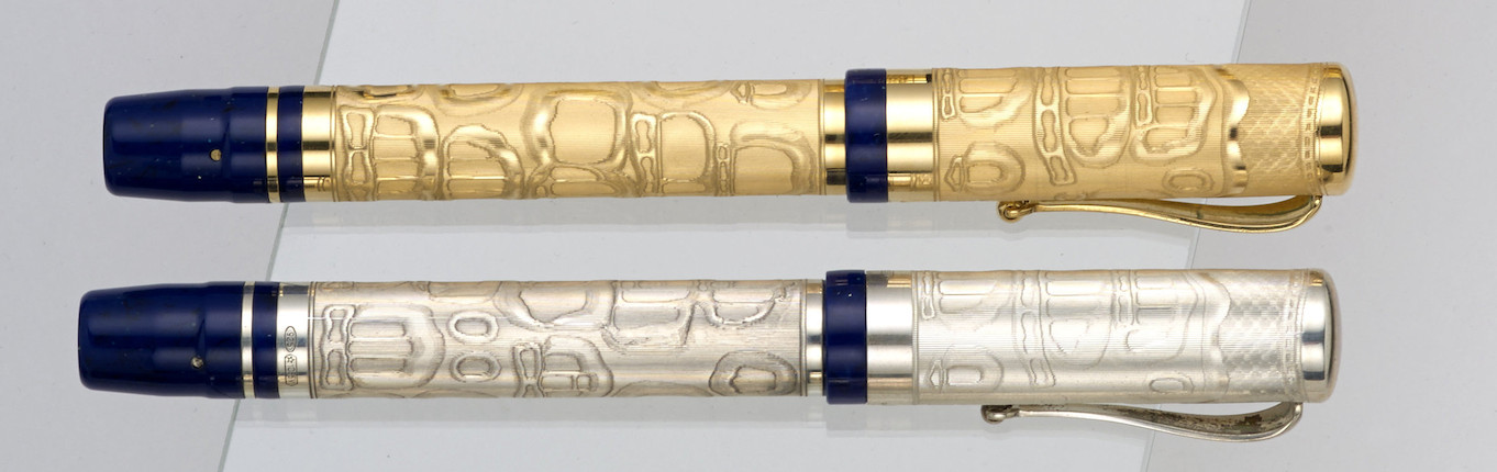 Bonhams : MONTEGRAPPA Cosmopolitan Art Nouveau Pair of 18K Gold ...