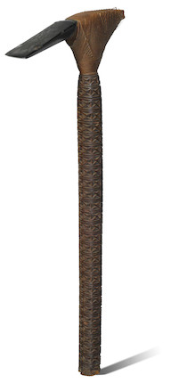 Bonhams : Fine Ceremonial Hafted Adze, Mangaia Island, Cook Islands