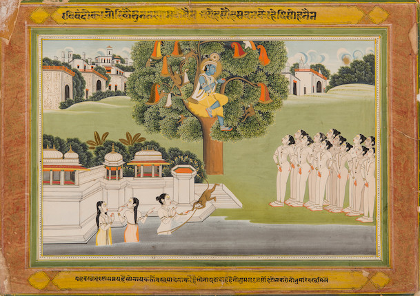 Bonhams Krishna Steals The Gopis Saris Jaipur 19th Century