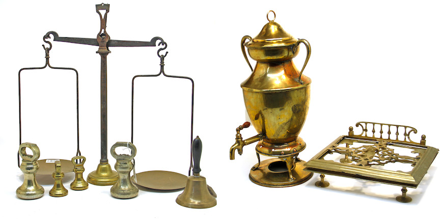 Bonhams An Assembled Grouping Brass Table Articles 19th And 20th Century