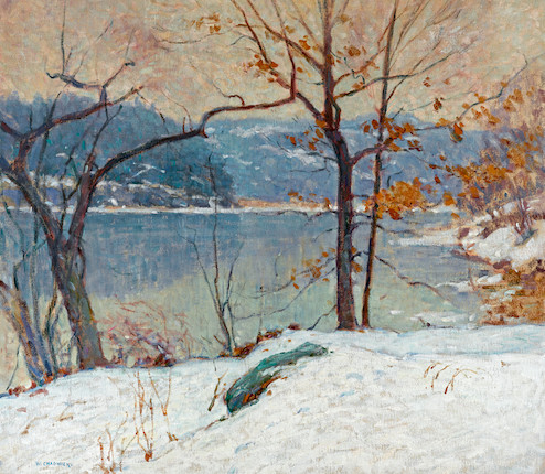 Bonhams : William Chadwick (American, 1879-1962) The First Snow 35 x 40in