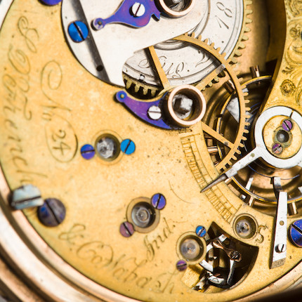 Bonhams : A rare silver gilt hunter cased watch with patent pinwheel ...