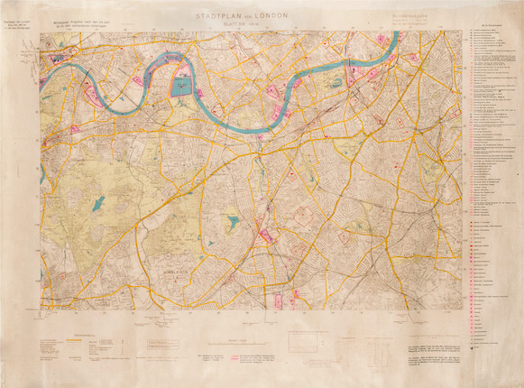 Bonhams : The Blitz Bombing maps of London, 1941