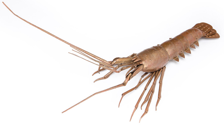 Bonhams : An articulated copper crayfish By Myochin Muneyuki, Taisho ...