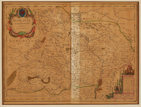 Bonhams : Ten framed maps of Bohemia and Moravia