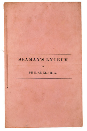Bonhams : NATURAL HISTORY MUSEUM OF PHILADELPHIA. Seaman's Lyceum of ...
