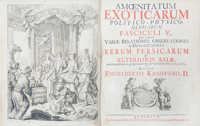 Bonhams : KAEMPFER, ENGELBERT. 1651-1716. Amoenitatum exoticarum ...
