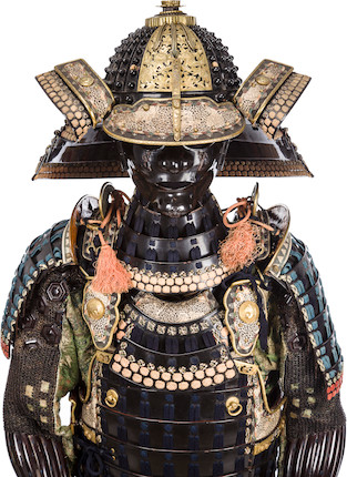 Bonhams : A black lacquer Daimyo armor with a mogami cuirass Edo period ...