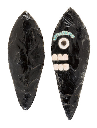 Bonhams : Two Aztec Knife Blades, ca. A.D. 1300-1521