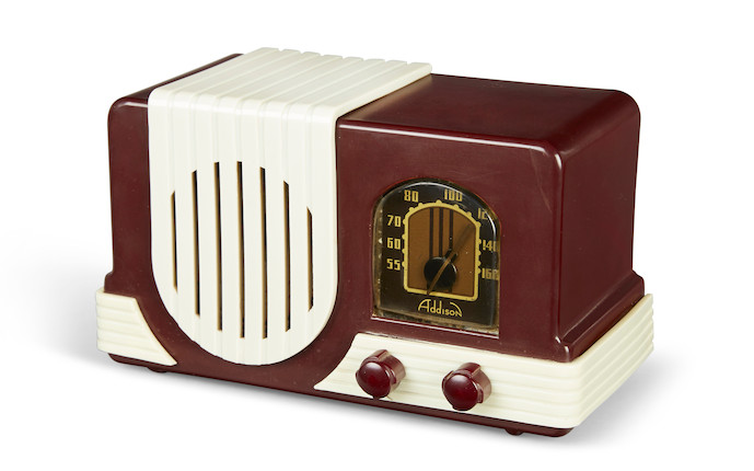 Bonhams : An Addison 2 Waterfall Grille radio 1940