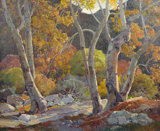 Bonhams : Frederick William Becker (American, 1888-1974) Landscape with ...