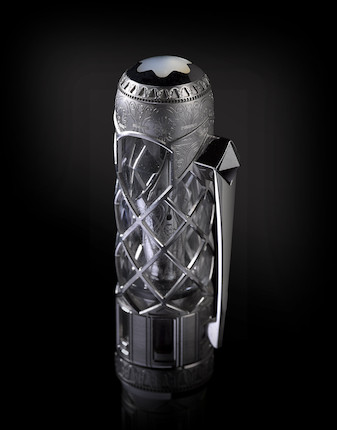 Bonhams : MONTBLANC Musée du Louvre 18K Solid White Gold Skeleton ...