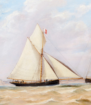 Bonhams : Henry Melling (British, 1808-1879) The cutter Vision winning ...