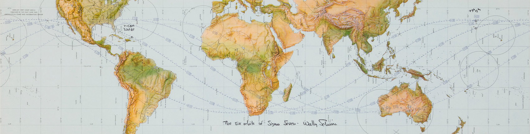 Bonhams : MERCURY ATLAS 8 ORBITAL CHART FOR SIGMA 7SIGNED SCHIRRA ...
