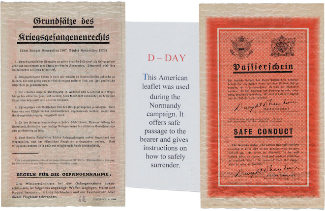 Bonhams : Allied German Propaganda a Surrender Leaflet Air-dropped on ...