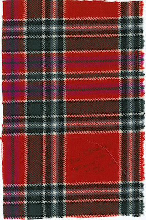 Bonhams : CLAN MACBEAN ARRIVES ON THE MOON TARTAN CLOTH FLOWN ON ...