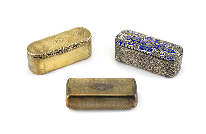 Bonhams : Three European silver snuff boxes One English, two French, by ...