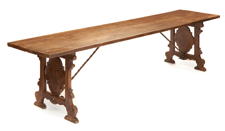 Bonhams : An Italian Renaissance style walnut refectory table 19th century