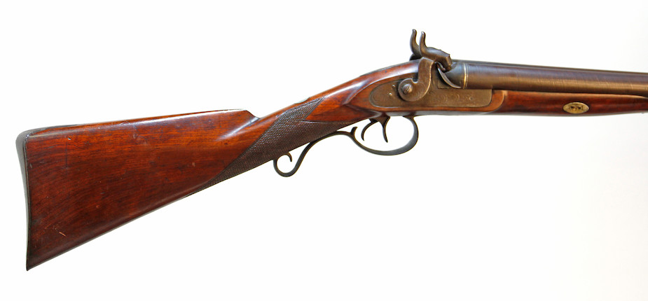 Bonhams : A Belgian double barreled percussion shotgun
