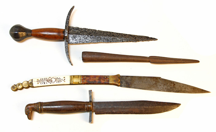 Bonhams : A lot of four edged weapons