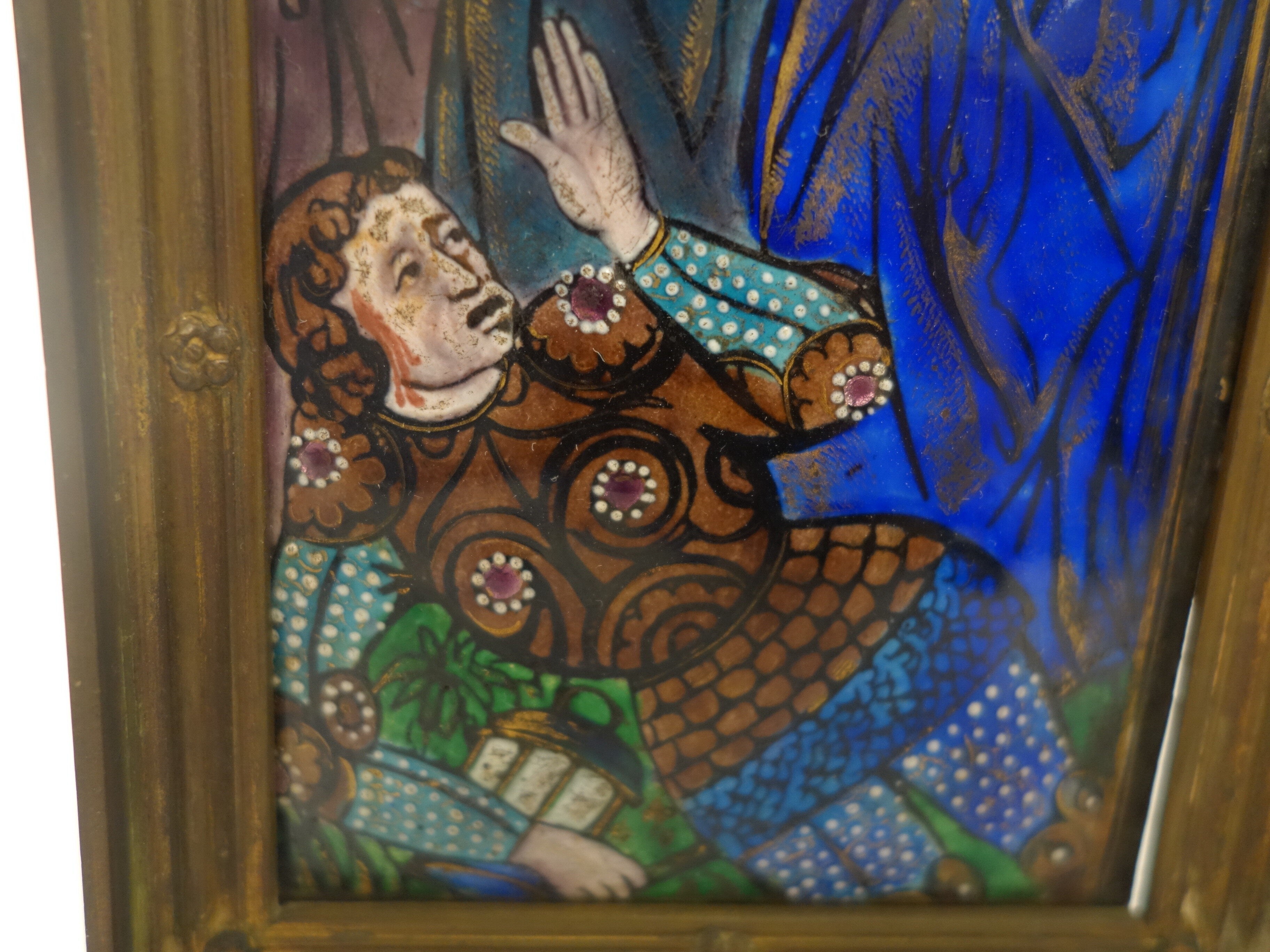 Bonhams : A Limoges enamel triptych depicting three scenes from the life of Christ after Jean ...