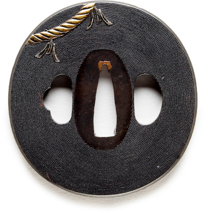 Bonhams : A shakudo tsuba By Toshisuke, Edo period (19th century)
