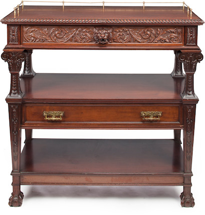 Bonhams : The important Barnes-Hiscock mansion carved mahogany dining ...