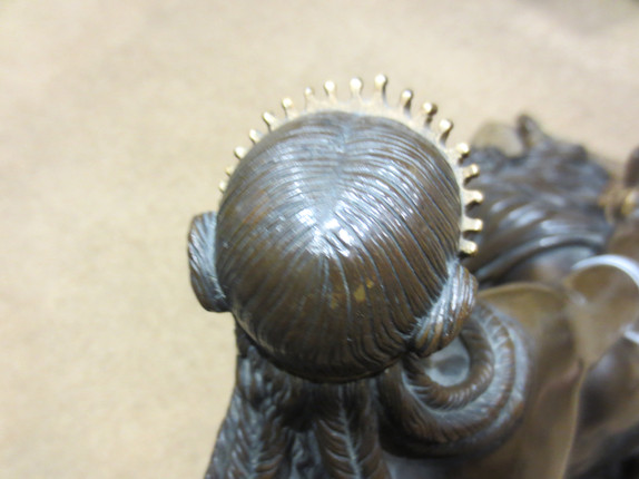 Bonhams : A French parcel gilt and patinated bronze sculpture Cleopatra ...