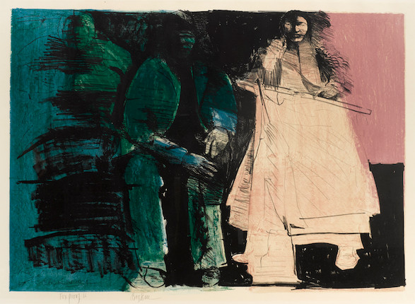 Bonhams : Leonard Baskin, A group of 4 lithographs in color