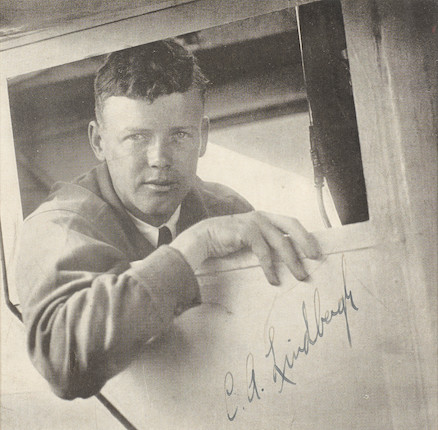 Bonhams : LINDBERGH, CHARLES. 1902-1974. Portrait Signed (C.A. Lindbergh),