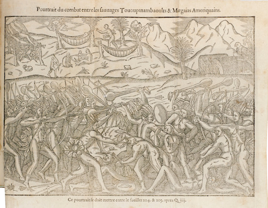 Bonhams : TRAVELS TO BRAZIL. LÉRY, JEAN DE. 1534-1611. Histoire d'un ...