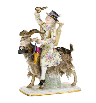 Bonhams : A Meissen porcelain figure of the Welsh Tailor late 19th century
