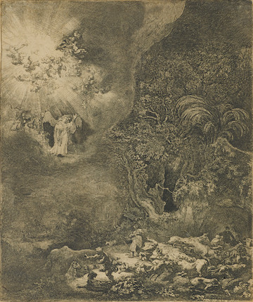 Bonhams : Rembrandt Harmensz van Rijn (1606-1669); Angel Appearing to ...