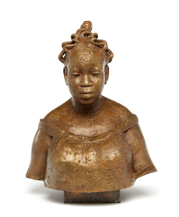 Bonhams : Bright Bimpong (Ghanaian, born 1960) 'Adwoa' 58.5 x 38 x 30 ...