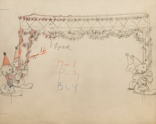 Bonhams : Two Max Fleischer drawings of Koko the Clown