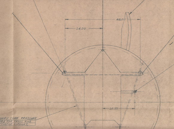 Bonhams : MERCURY PARAGLIDER BLUEPRINT, SIGNED BY MAX FAGET Geom(etry ...