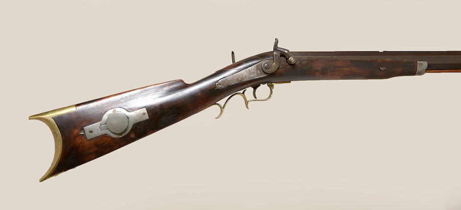 Bonhams : An American half-stock percussion rifle