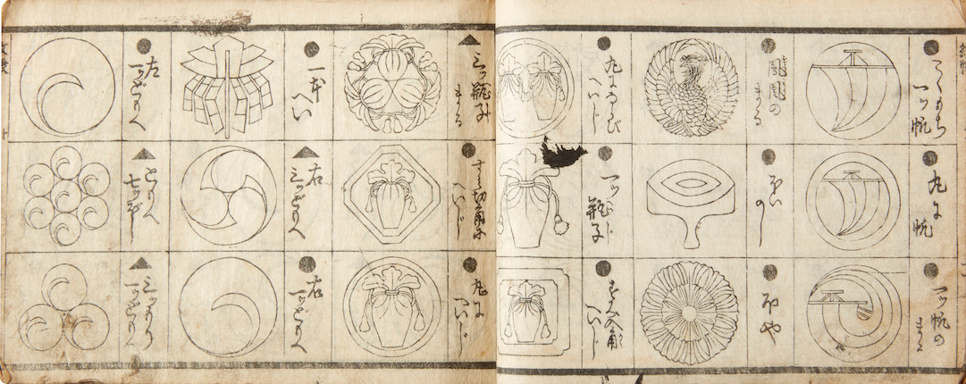 Bonhams : Samurai Family Crests. Book of Samurai Family Crests. Edo c.1820.