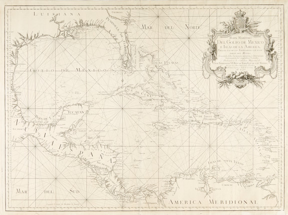 Bonhams : LÓPEZ DE VARGAS MACHUCA, TOMÁS. 1730-1802. Mapa Maritimo del ...